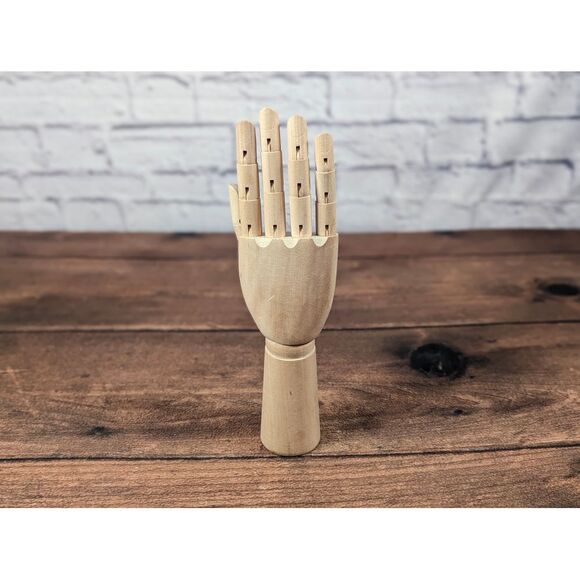 Office | Wooden Hand Manikin Art Display Adjustable Fingers Poseable ...